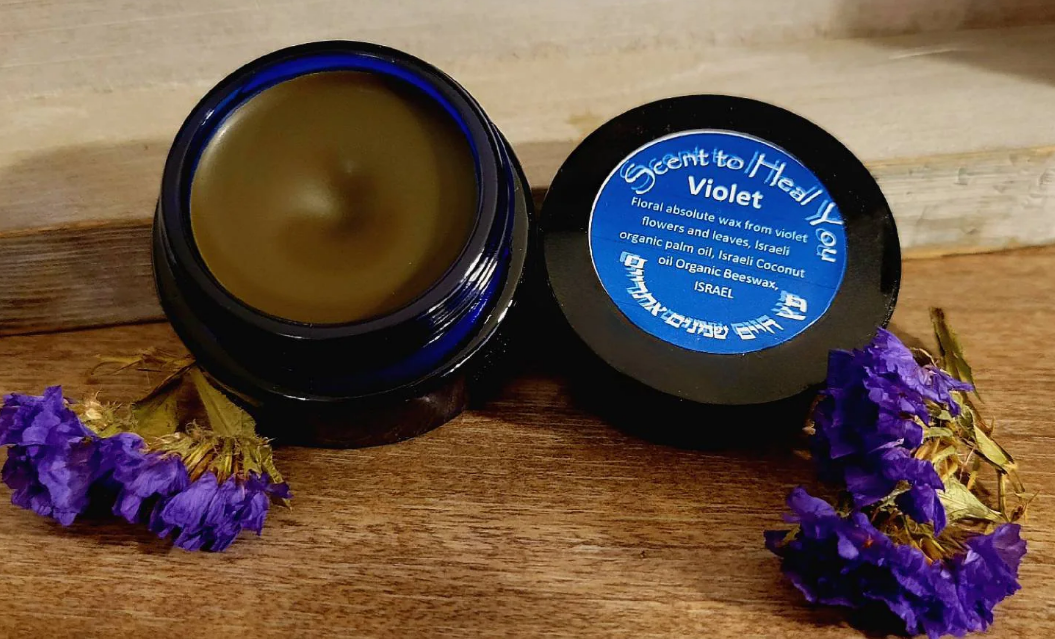Violet “Scent to Heal You” Solid Perfume 15ml glass jar Made with a ...